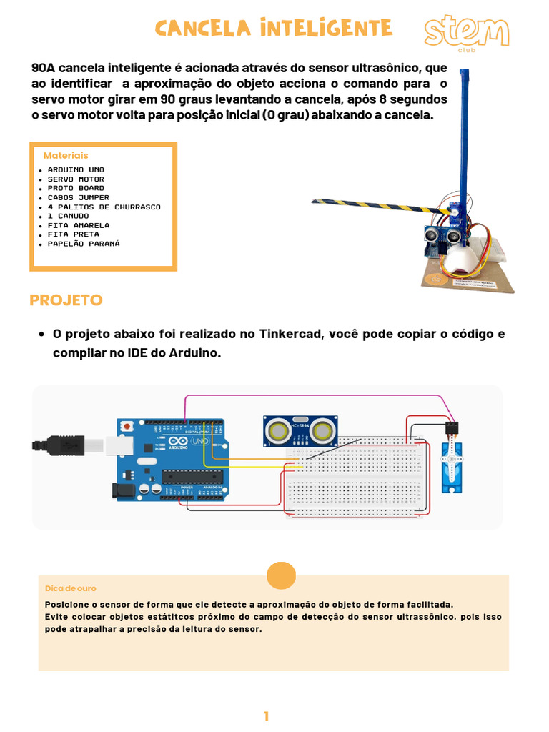 Cancela Inteligente | PDF | Arduino | Programação de computadores