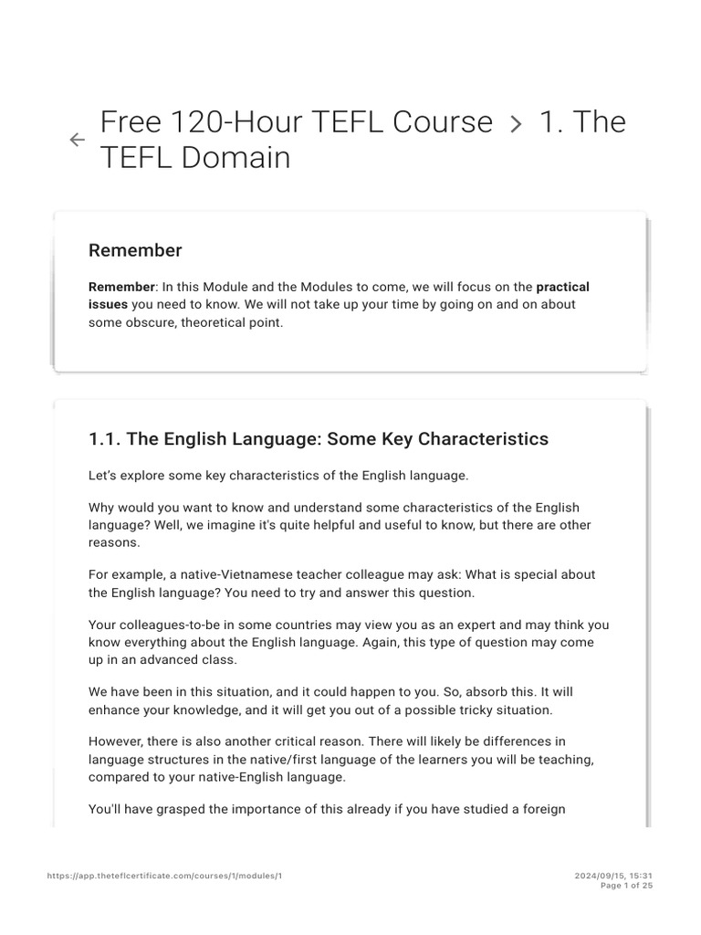 TEFL | PDF | Second Language | Second Language Acquisition