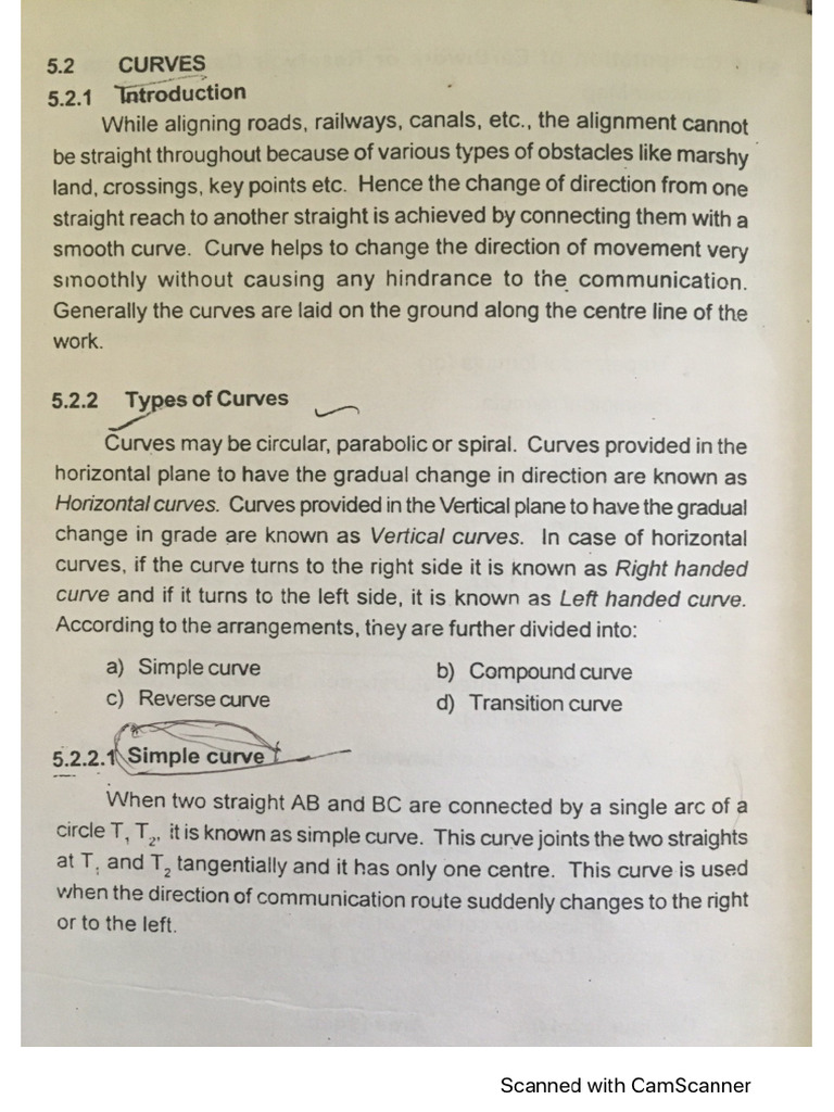 Types of curves | PDF