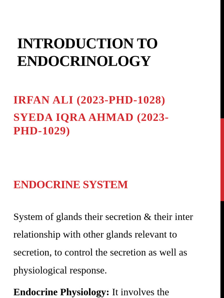 Overview of Endocrinology Functions | PDF | Hormone | Endocrine System