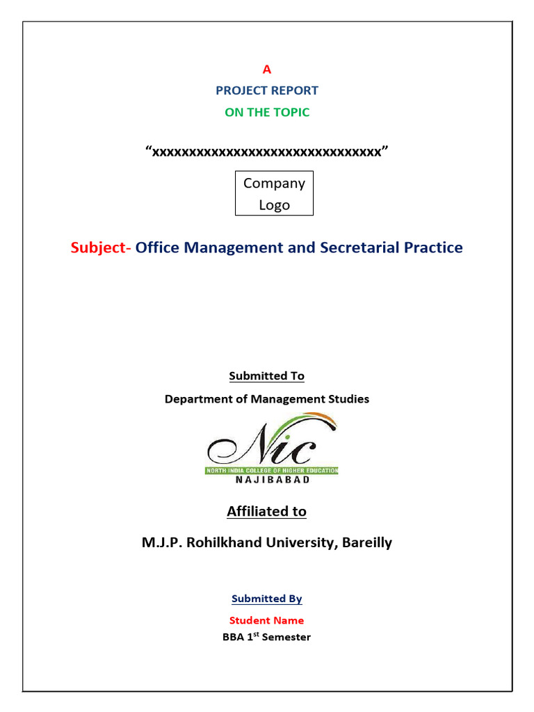 Project Report on Office Management | PDF
