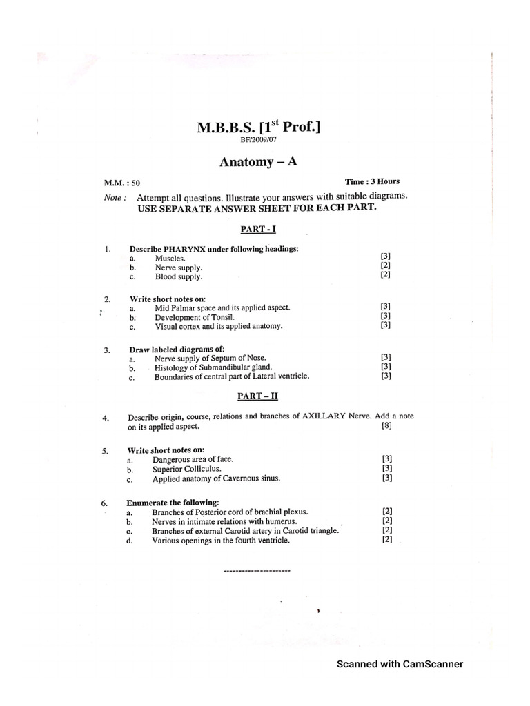 M B B S [1st Prof] Anatomy Pdf