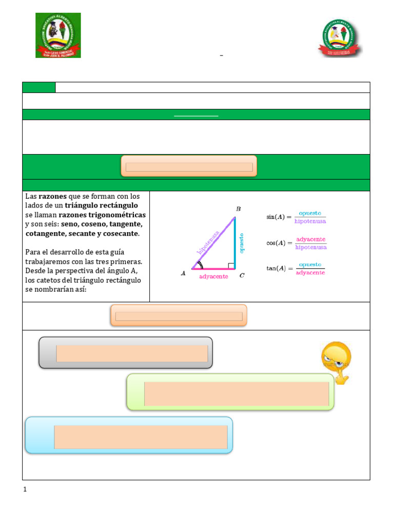 Trigonom Taller | PDF | Funciones trigonométricas | Trigonometría