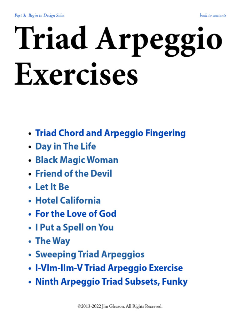 03-Triad Arpeggio Exercises | PDF | Chord (Music) | Music Theory