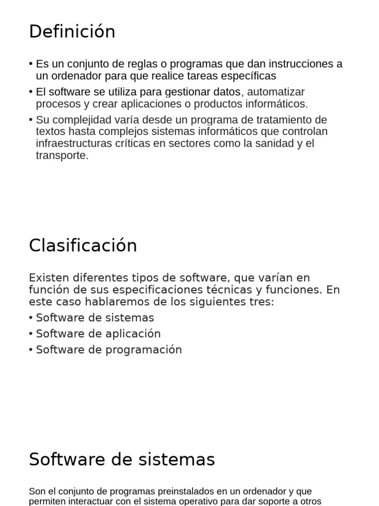 Software - Definición y Tipos | PDF