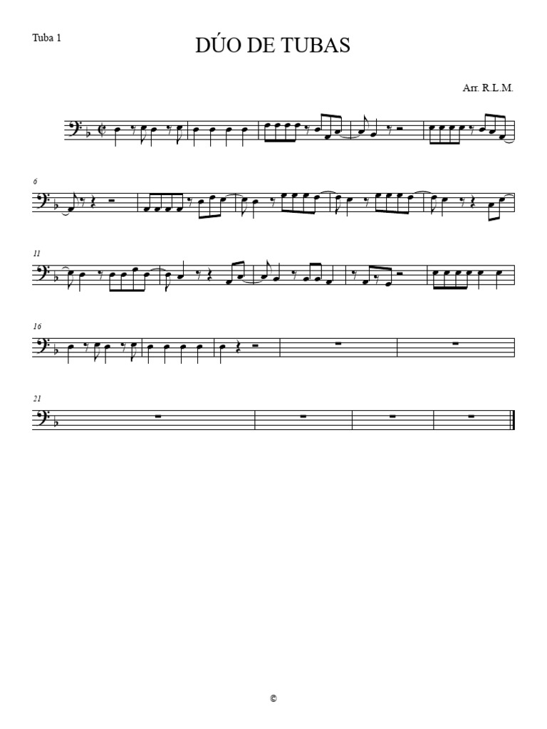 DÚO DE TUBAS - Tuba 1 | PDF