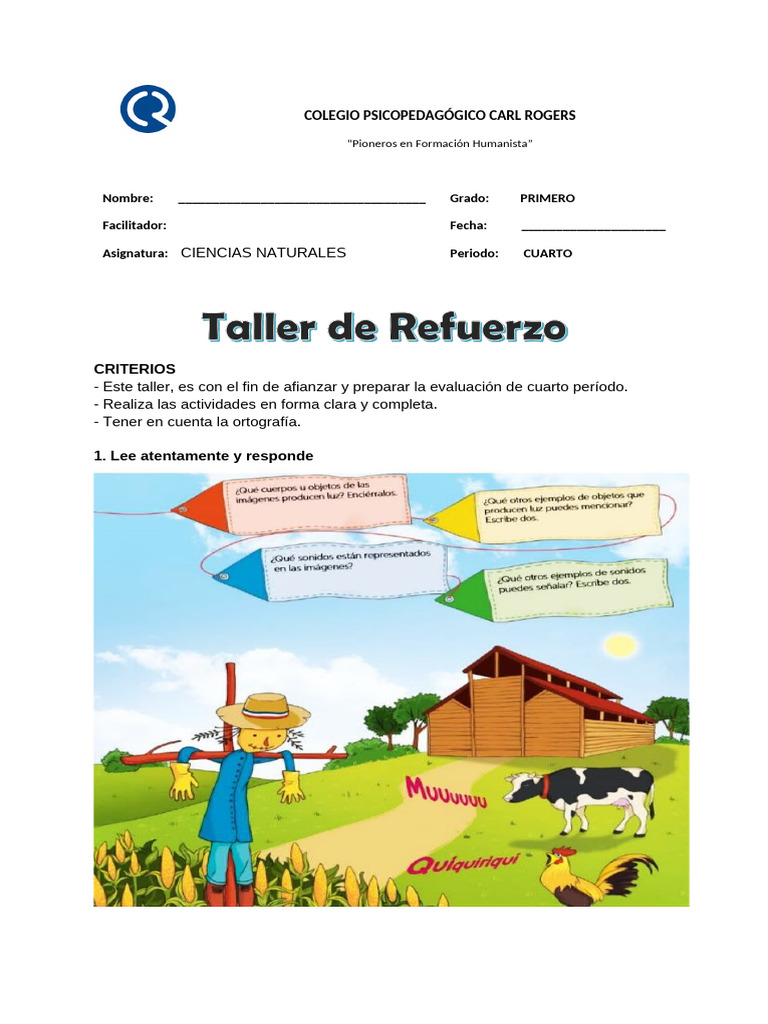 Taller de Refuerzos 1° Ciencias Naturales 2024. Iv | PDF | Tierra | Luna