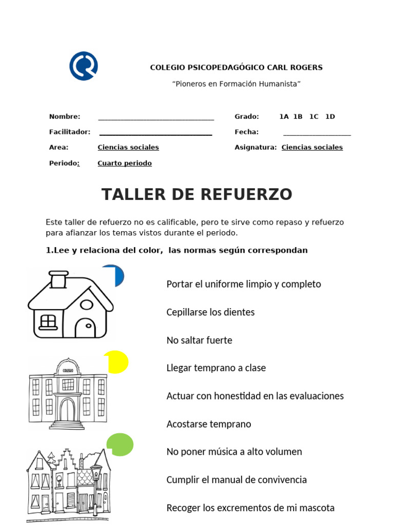 Taller Refuerzo Sociales Ivp 1° | PDF