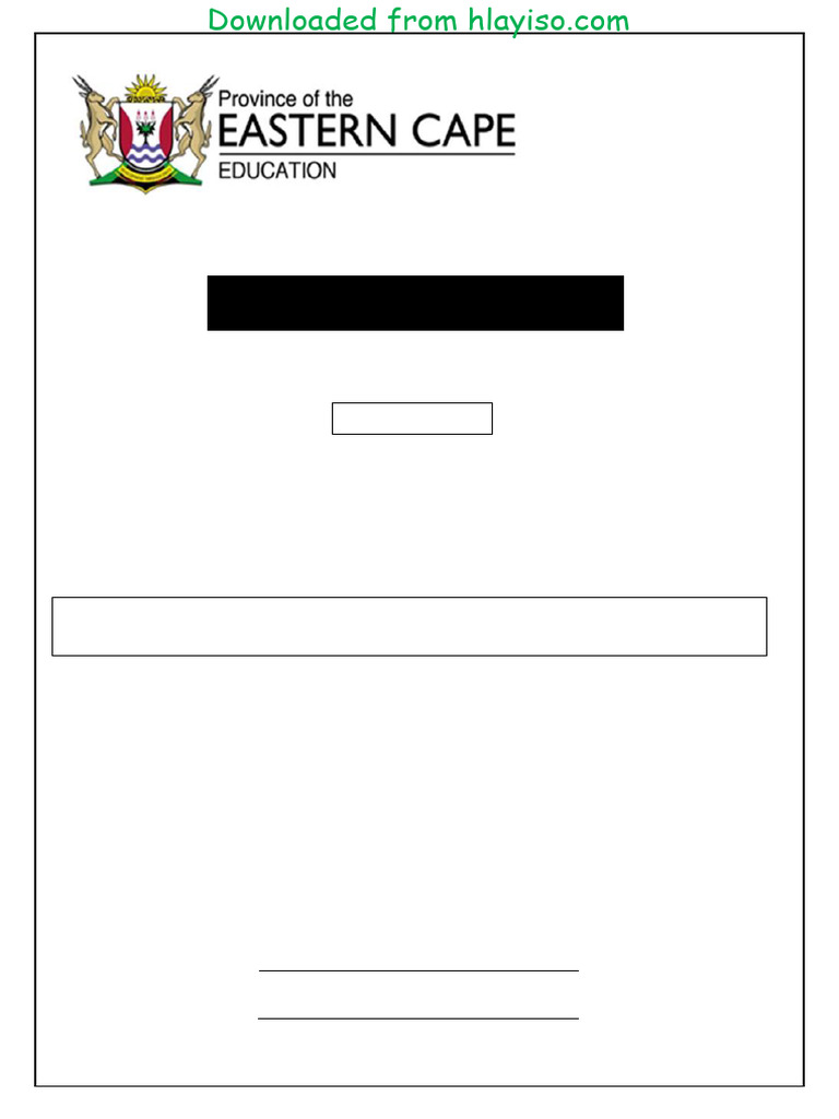 ENGHL P3 GR11 QP NOV 2020 - Hlayiso - Com | PDF | Question | Human ...