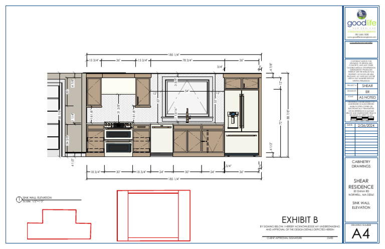 Shear Elevation With Measurements For Backsplash | PDF | Social ...
