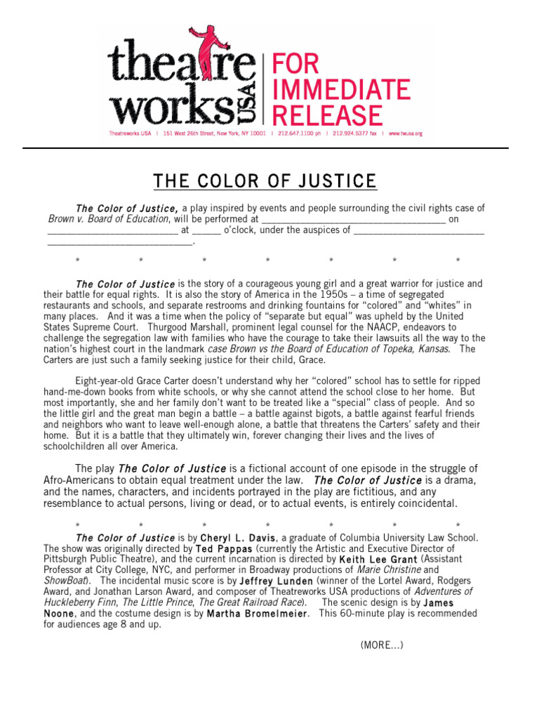 The Color of Justice | PDF | Theatre