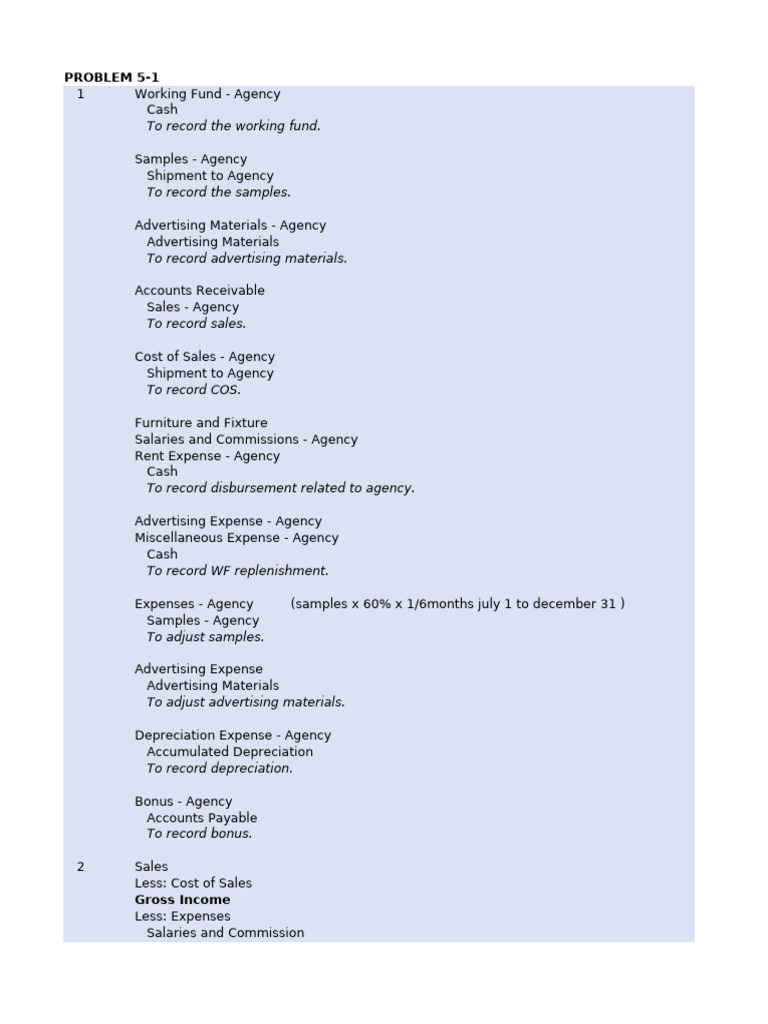 SolMan On HO and Branch Accounting Chapters | PDF | Expense | Cost Of Goods Sold