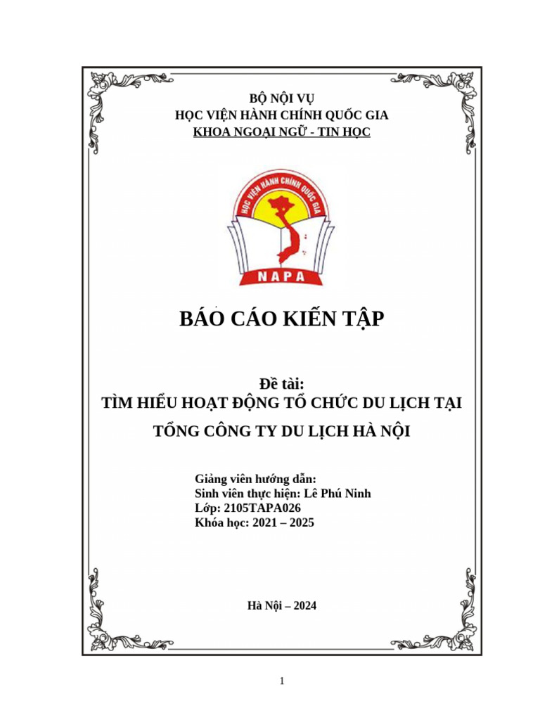 Huong Dan Viet Bao Cao Kien Tap | PDF