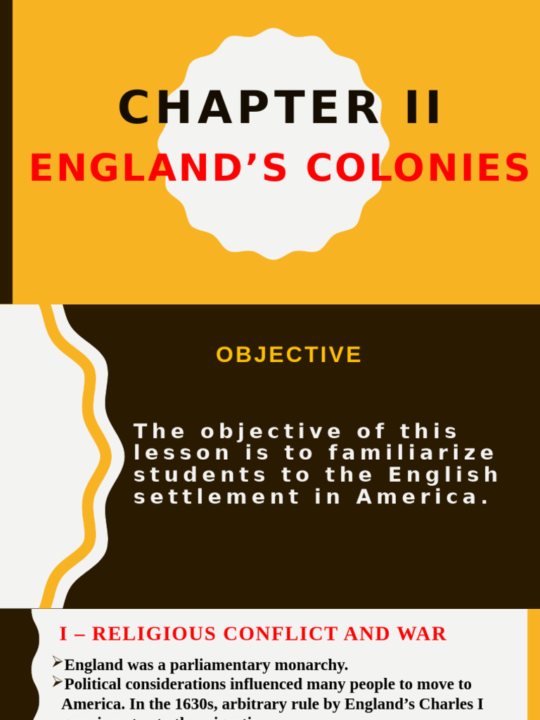 Chapter 2 England's Colonies | PDF | Thirteen Colonies | Plymouth Colony
