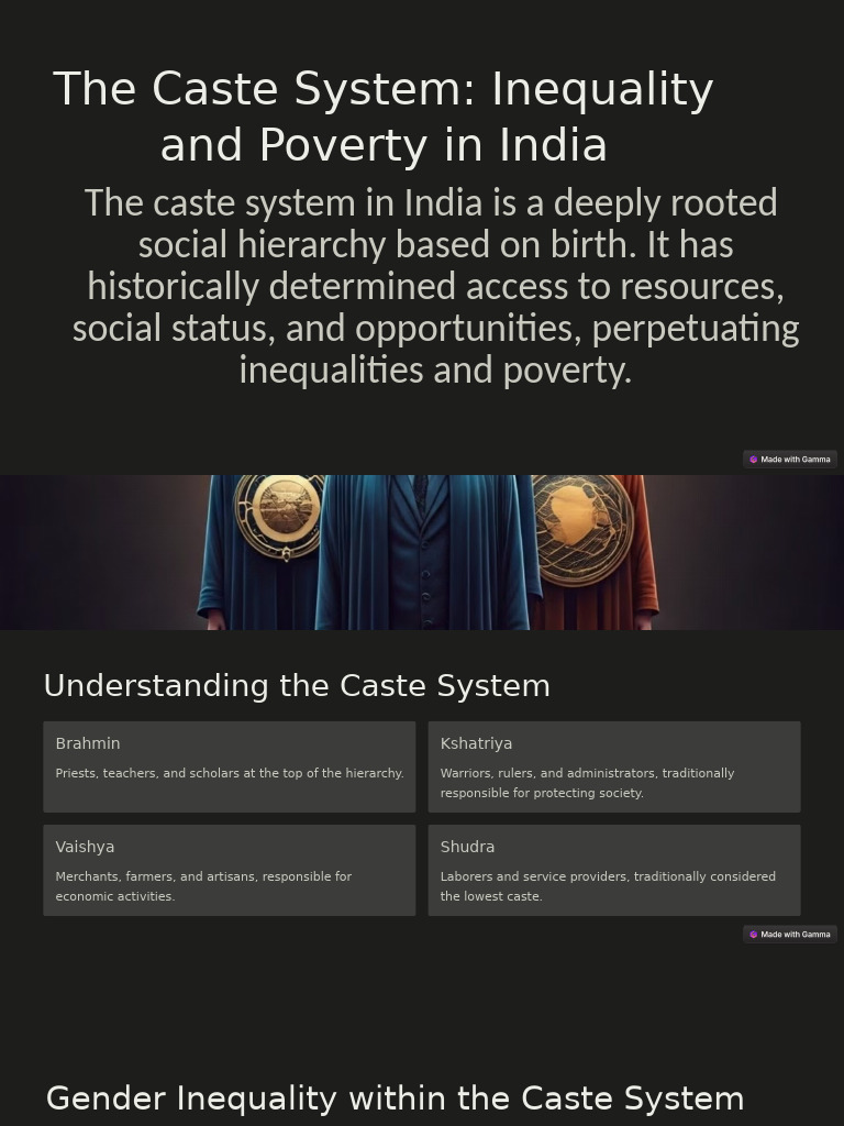 The Caste System Inequality and Poverty in India | PDF | Caste | Discrimination & Race Relations