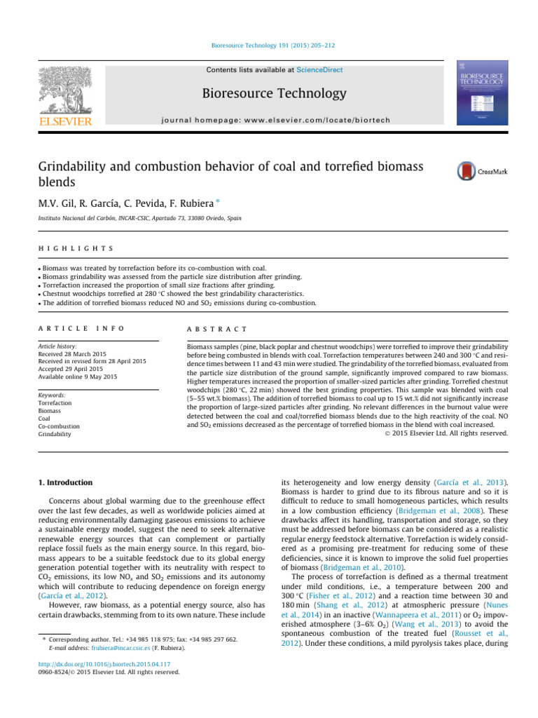 Grindability and Combustion Behavior of Coal and Torre - 2015 ...