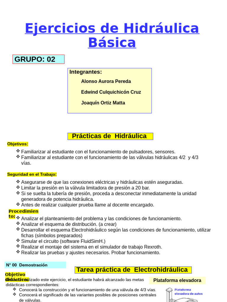 T09 - Ejercicios de Electro Hidráulico. G2 | PDF | Solenoide | Presión