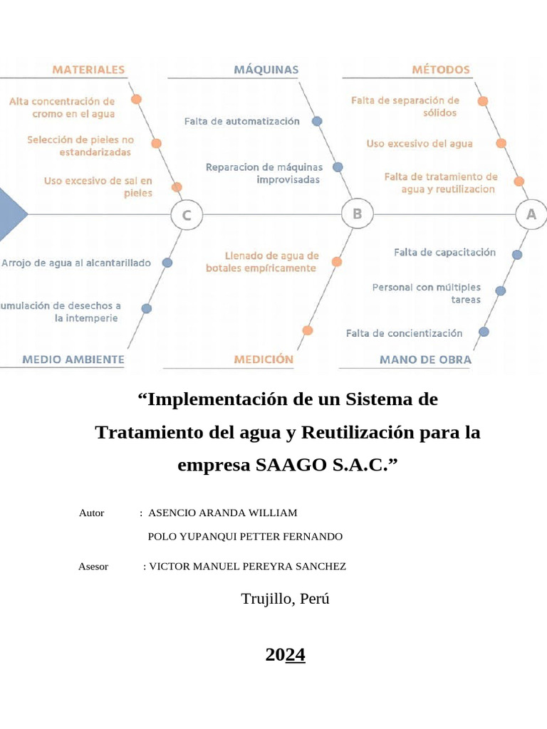 Sistema de Tratamiento de Agua en SAAGO | PDF | Agua | Aguas residuales