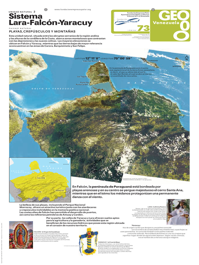 Geo U2 l73 Lara Falcon Yaracuy Introduccion Portada | PDF | Venezuela