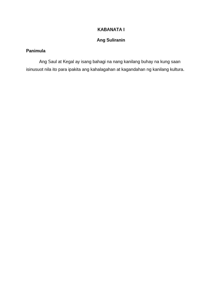Kabanata I Ang Suliranin Panimula | PDF