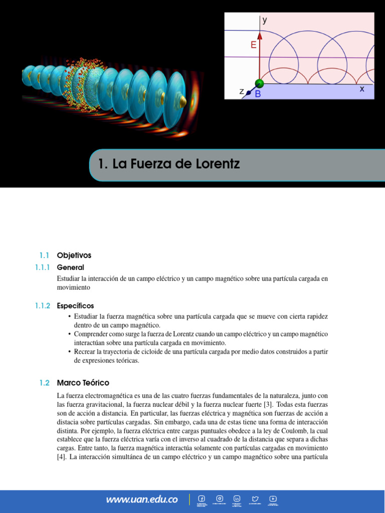 12 Fuerza de Lorentz | PDF | Fuerza | Campo magnético