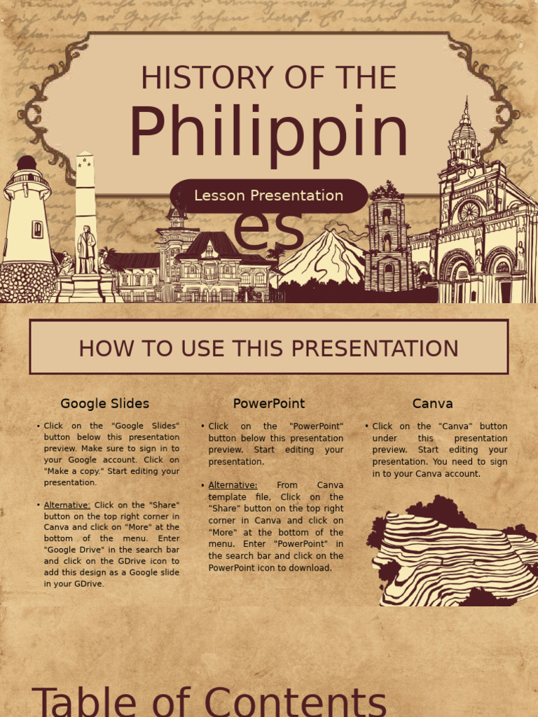 History of The Philippines Lesson Presentation | PDF | Software