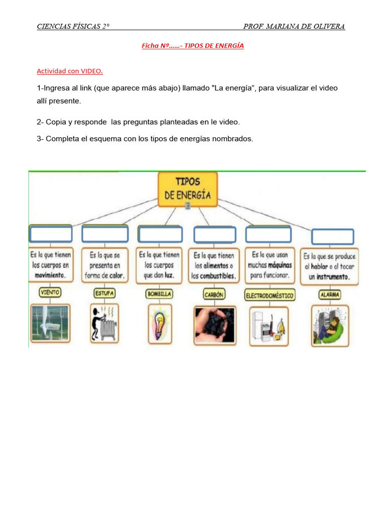 Ficha Ndeg 10 - Tipos de Energia | PDF