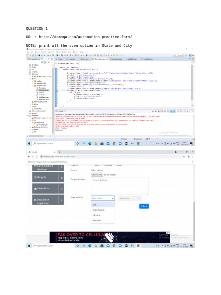 Selenium Day 9 Task | PDF