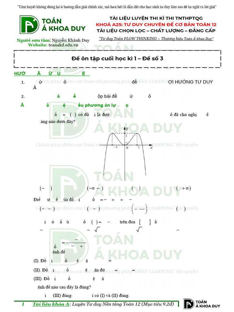De On Tap Cuoi hk1 de So 3 1 - 2 | PDF