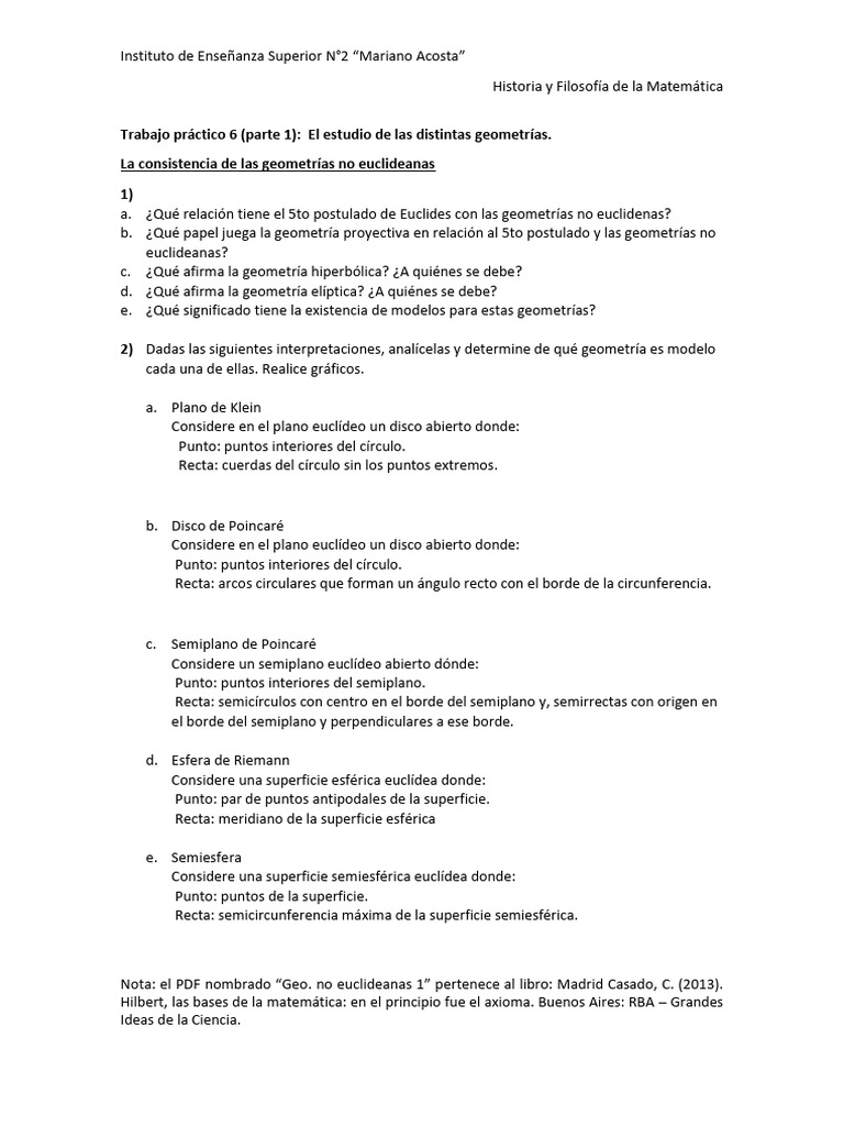 TP6 1 | PDF | Geometría | Geometría euclidiana