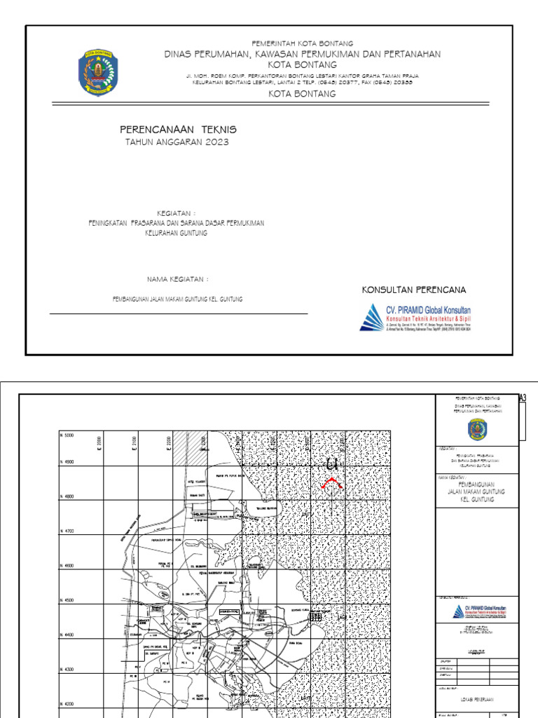 Pembangunan Jalan Makam Guntung Kel. Guntung | PDF