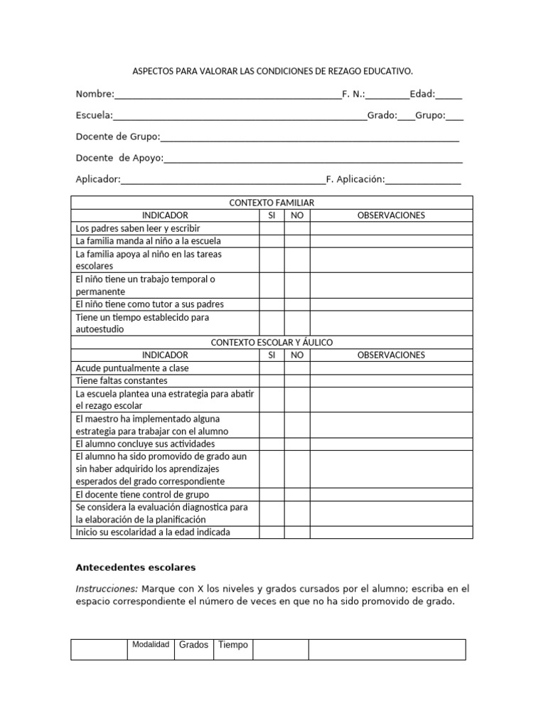 Evaluación de Rezago Educativo | PDF | Escuelas | Maestros