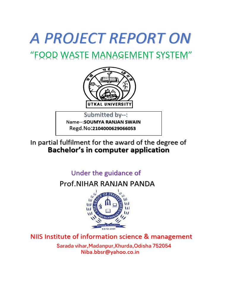 Waste Product Management Project | PDF