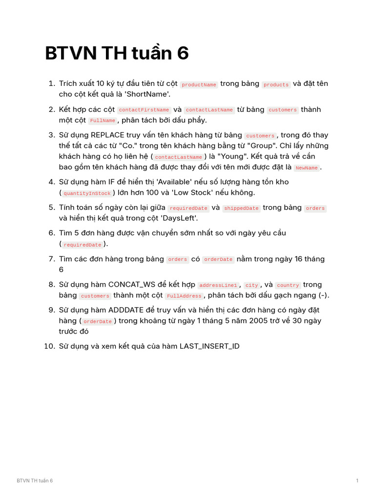 BTVN TH Tuan 6 | PDF