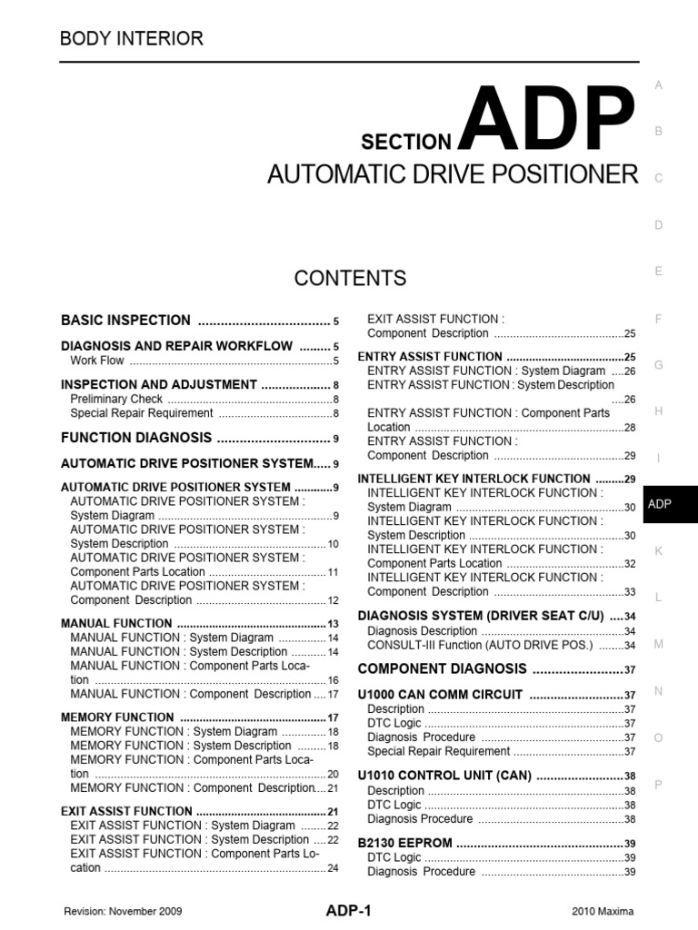 Automatic Drive Positioner: Section | PDF | Medical Diagnosis | Switch