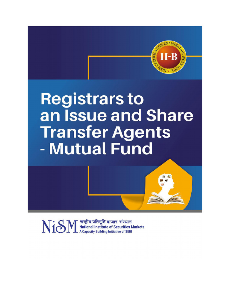 NISM Series II-B - Registrars To An Issue and Share Transfer Agaents ... NISM Series II-B - Registrars To An Issue and Share Transfer Agaents ...