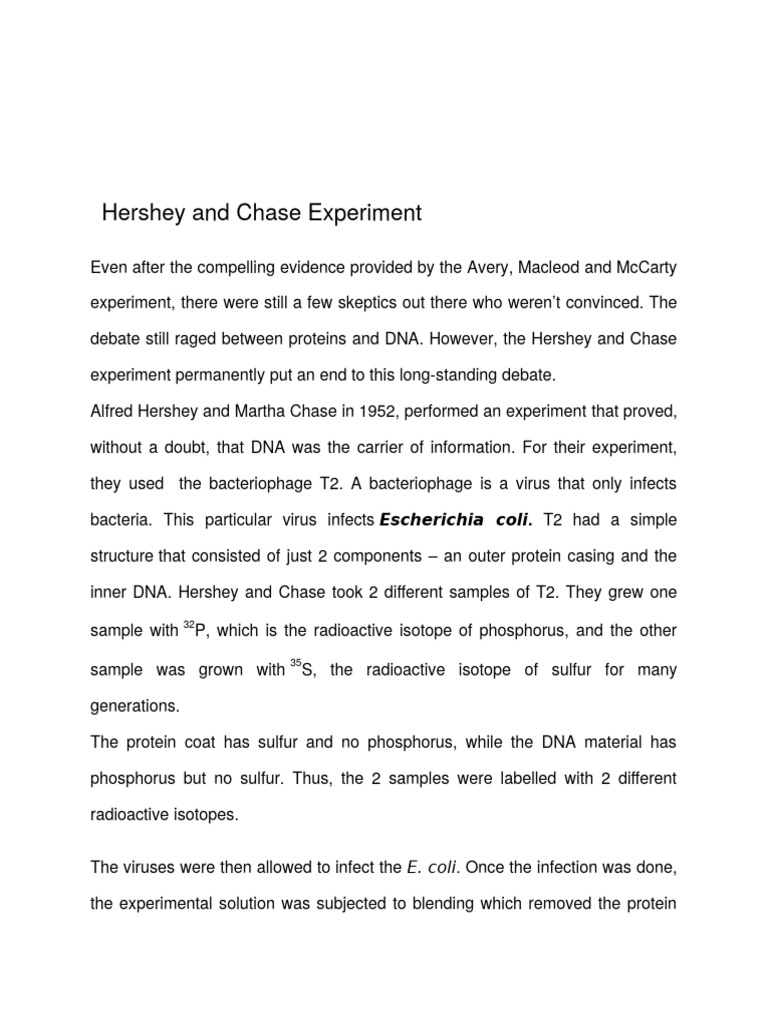 Hersey and Chase | PDF | Science & Mathematics