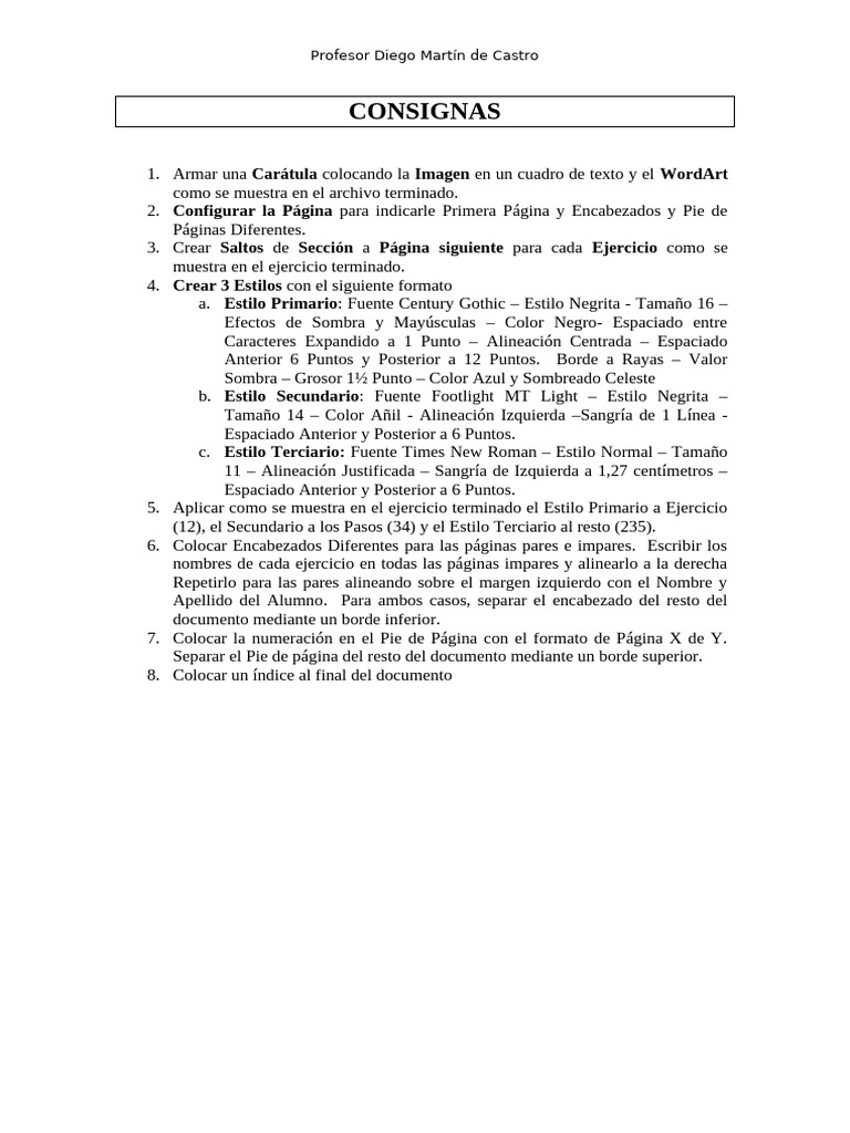 Consignas Parcial Cup | PDF