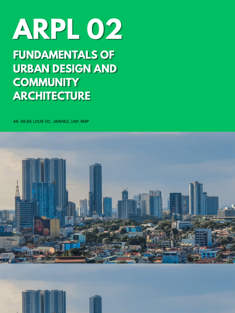 Urban Design Fundamentals Explained | PDF | Urban Planning | Land Transport