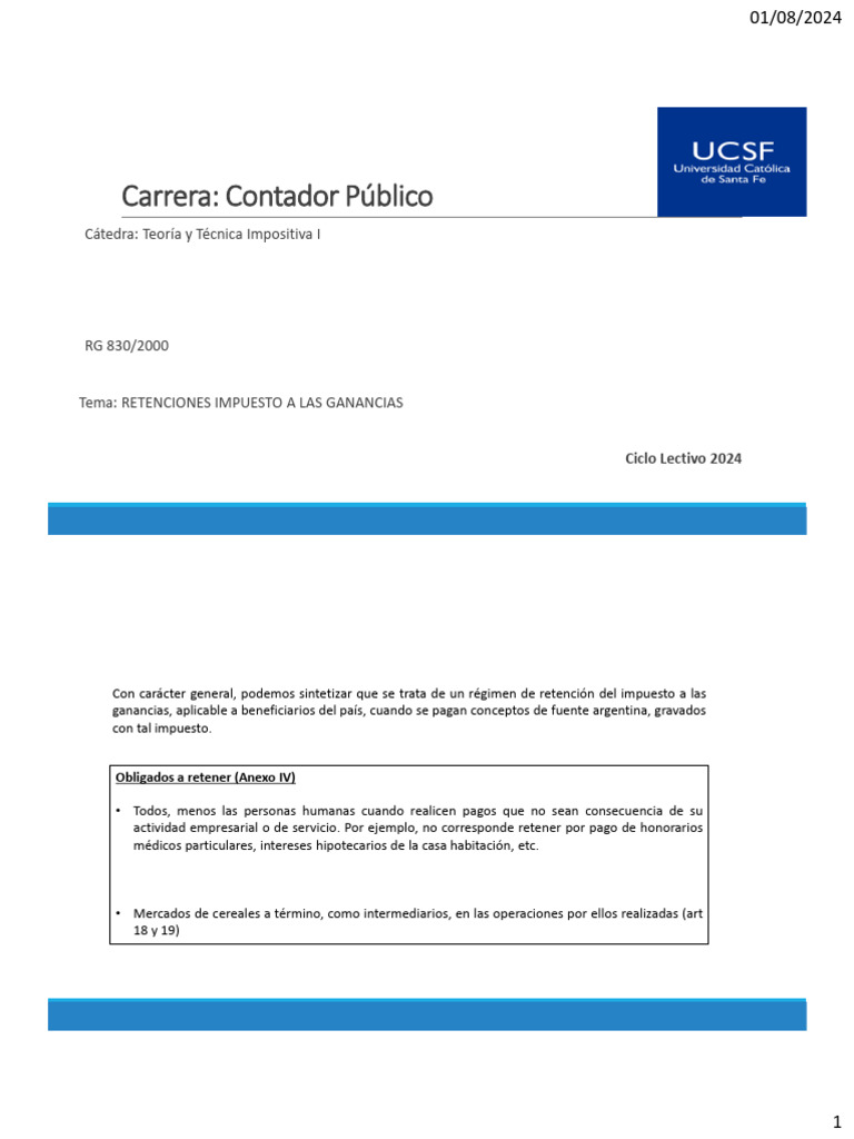 RG 830 y RG 4034 - Retenciones y Anticipos de IIGG | PDF | Impuestos ...