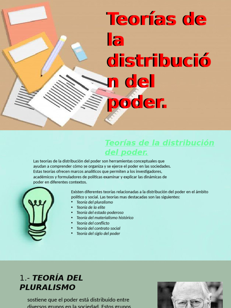 Teorías de La Distribución Del Poder. | PDF