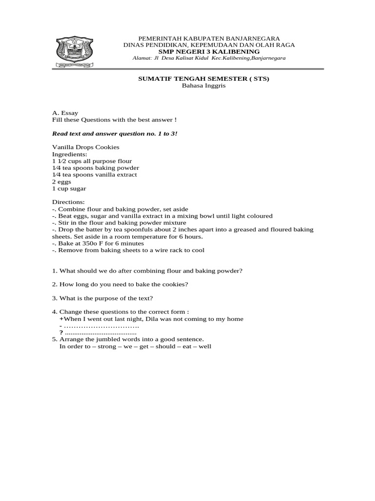 Soal Sts English | PDF