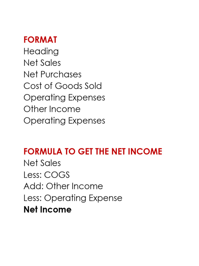 FORMAT - Problem Number 2 - Multi Step Income Statement | PDF | Finance & Money Management