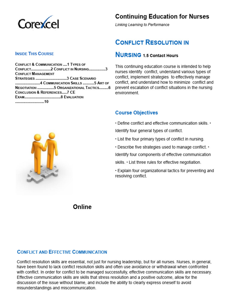 Corexcel_Conflict Resolution_Handout | PDF | Conflict (Process) | Negotiation