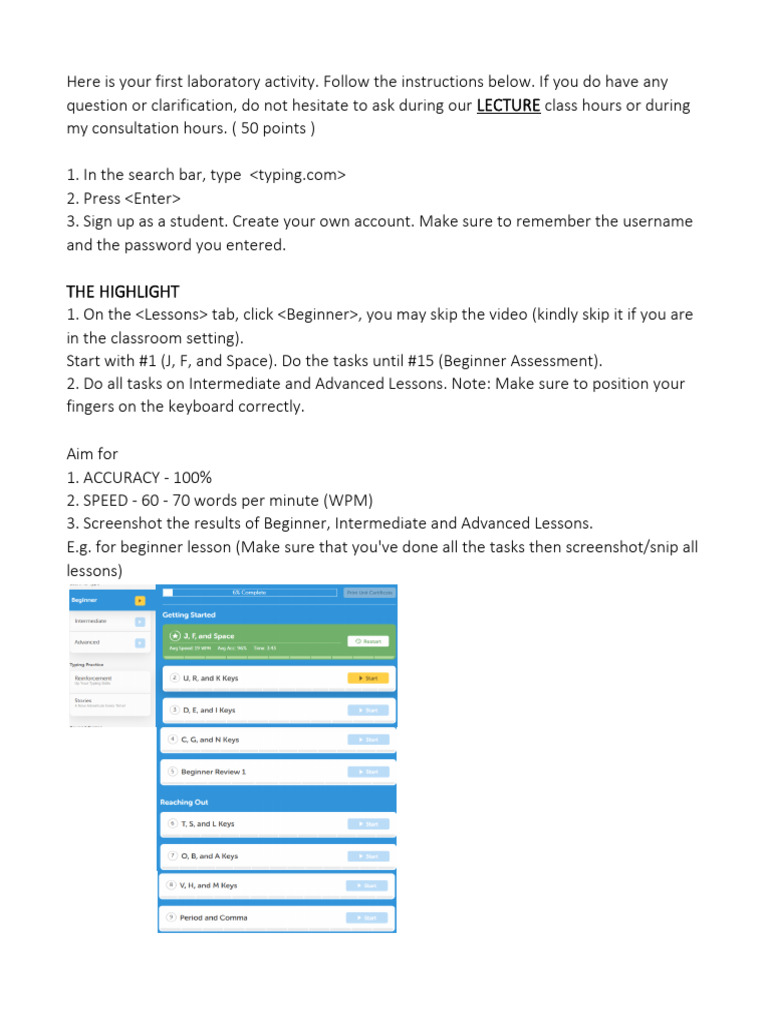 Activity 1 - Typing Test | PDF | Career & Growth