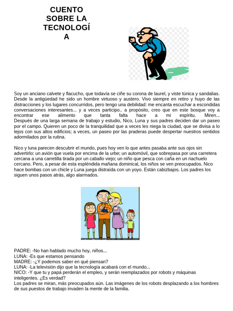 Cuento Sobre La Tecnología | PDF | Conocimiento