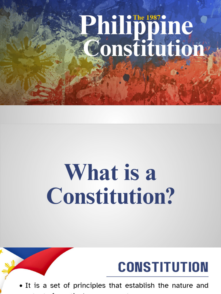 The 1987 Philippine Constitution | PDF | Constitutional Amendment ...
