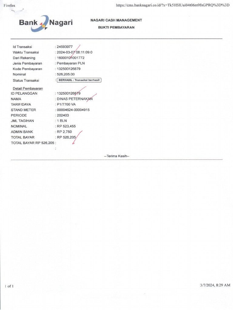 Pembayaran Listrik PLN | PDF