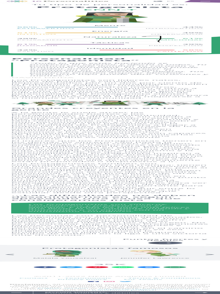 Personalidad “Protagonista” (ENFJ) 16Personalities | PDF