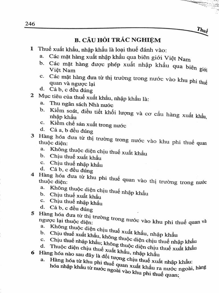 Thuế XNK (Bổ Sung) | PDF
